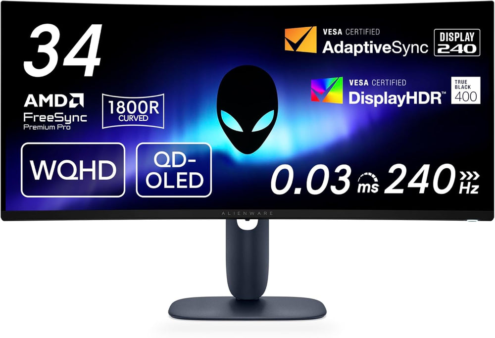 Alienware AW3425DW 240Hz QD-OLED Gaming Monitor